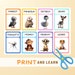 Printable Safari Animals Flashcards, 30 Montessori Cards Animals Flash ...