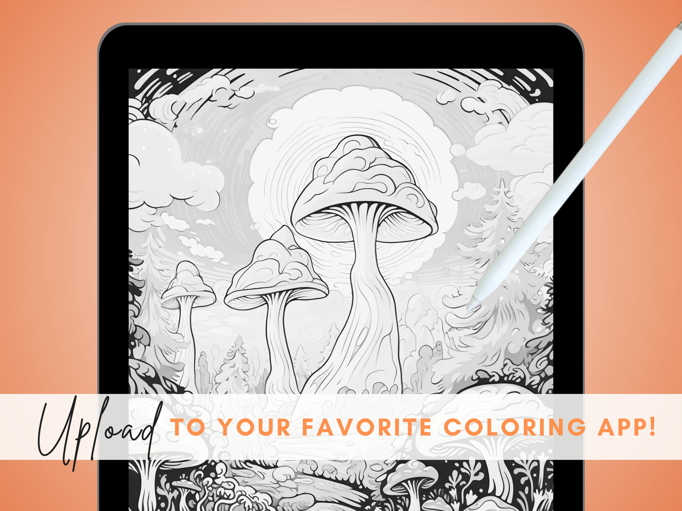 Grayscale Trippy Coloring Book Vol. 1 25 Trippy Coloring - Etsy