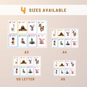 Printable Farm Animals German-english Flashcards, 30 Bilingual ...