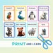 Printable Zoo Animals Flashcards, 30 Montessori Cards, Animals Flash ...