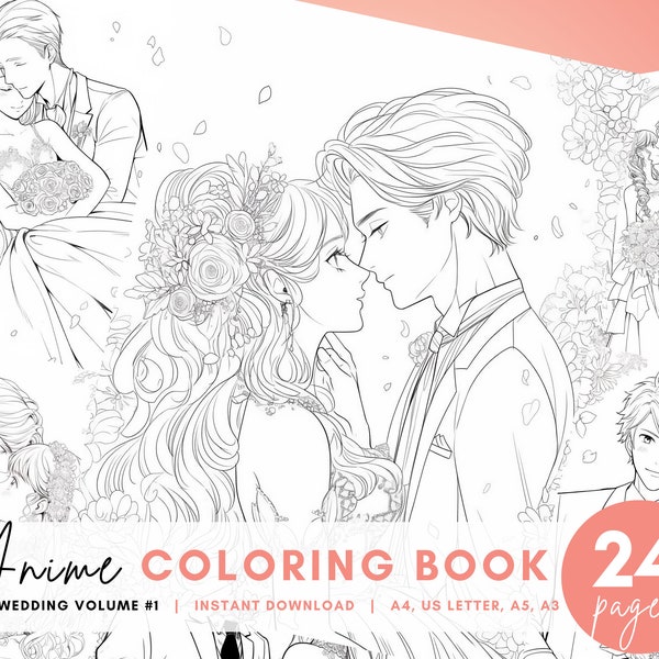 Witch Anime Girls Coloring Book Vol 1, 26 Anime Coloring Pages Anime ...