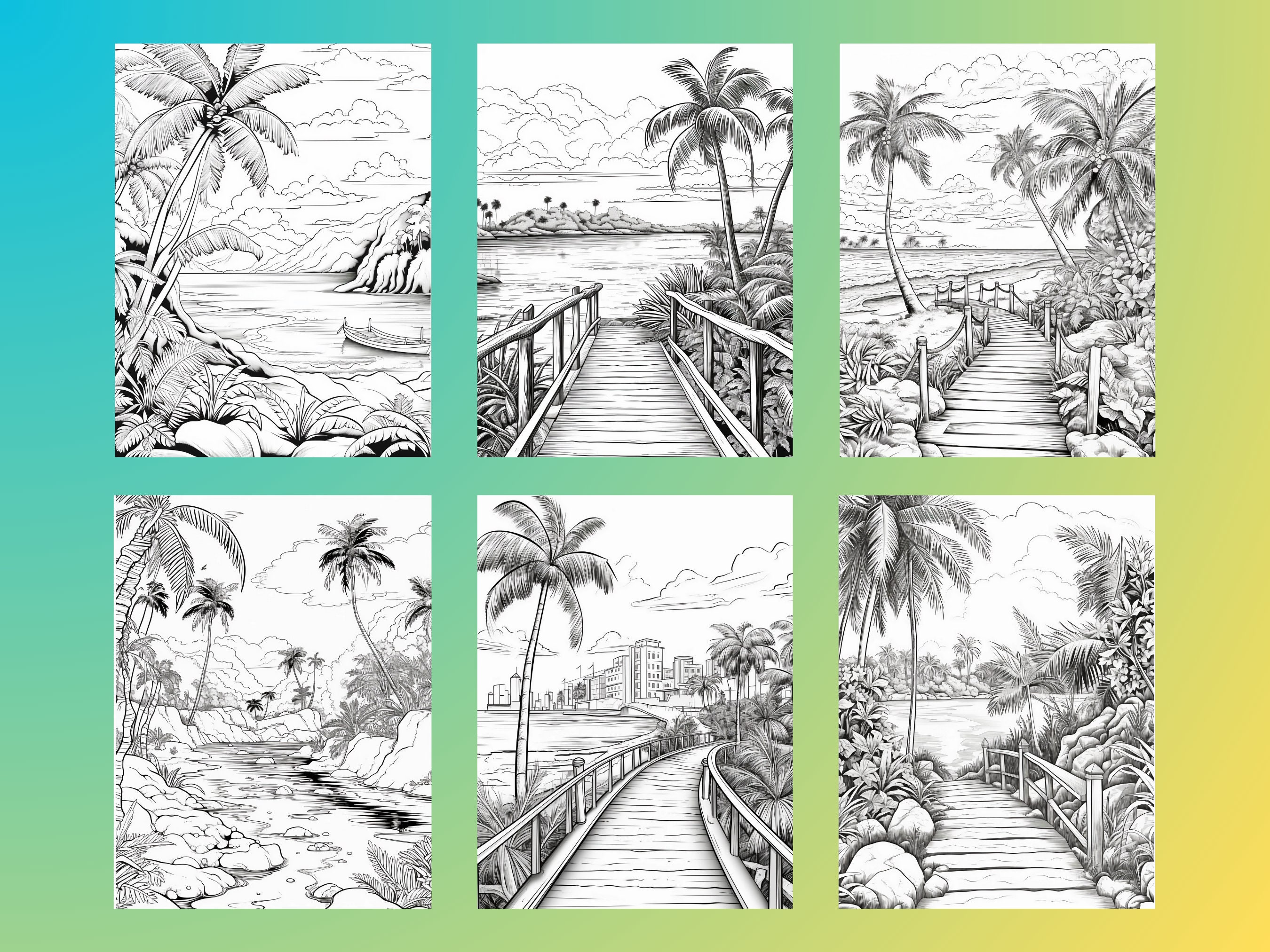 Summer Coloring Book Vol. 5, 27 Summer Coloring Pages, Adult Coloring ...