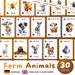 Printable Farm Animals German-english Flashcards 30 Bilingual - Etsy