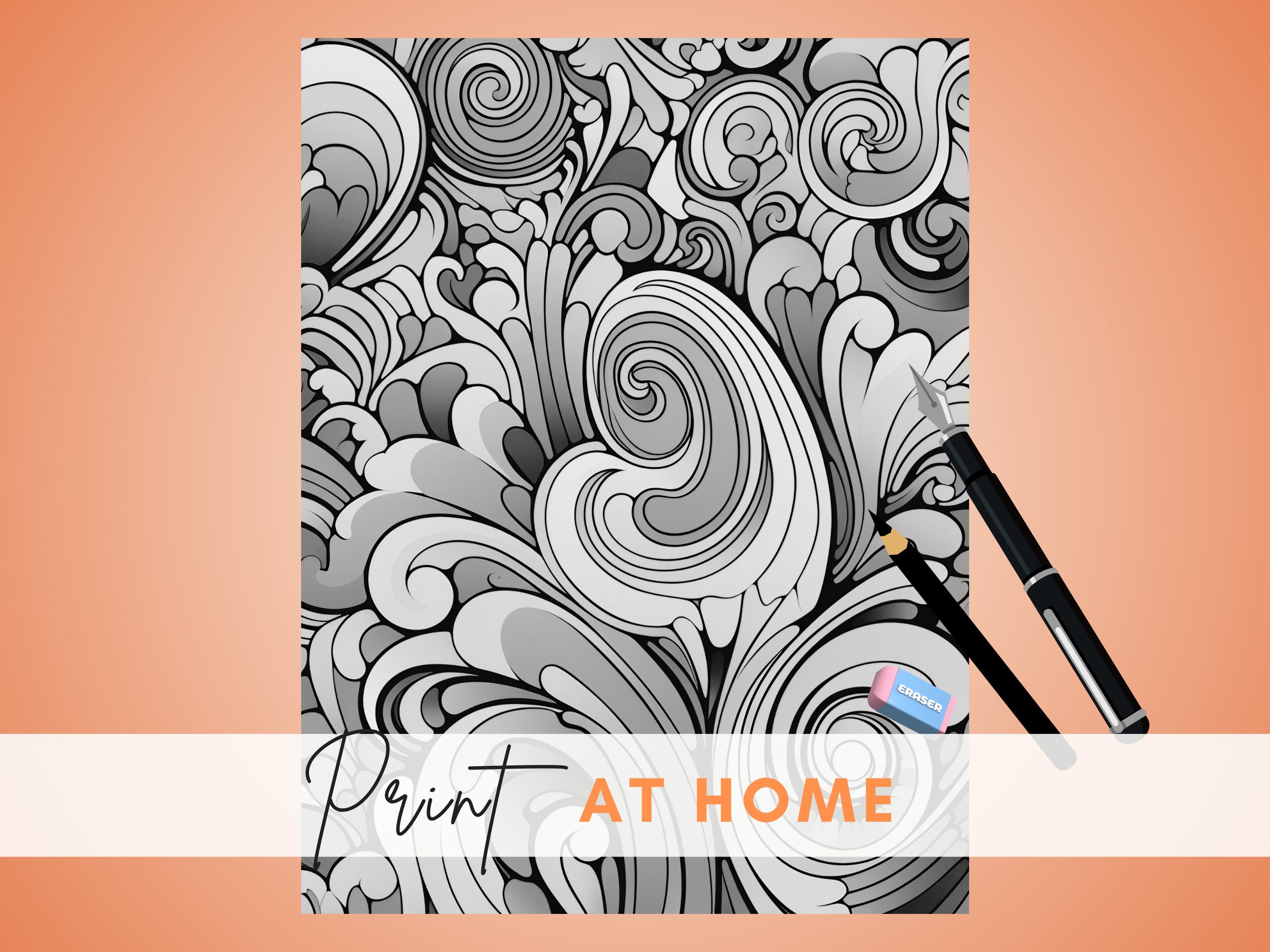 Grayscale Trippy Coloring Book Vol. 1, 25 Trippy Coloring Pages, Adult ...