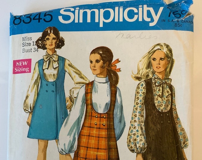 Vintage Simplicity 8345 Sewing Pattern - Etsy