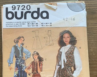 Vintage Burda 5749 Sewing Pattern - Factory Fold/uncut • UNUSED • - Etsy