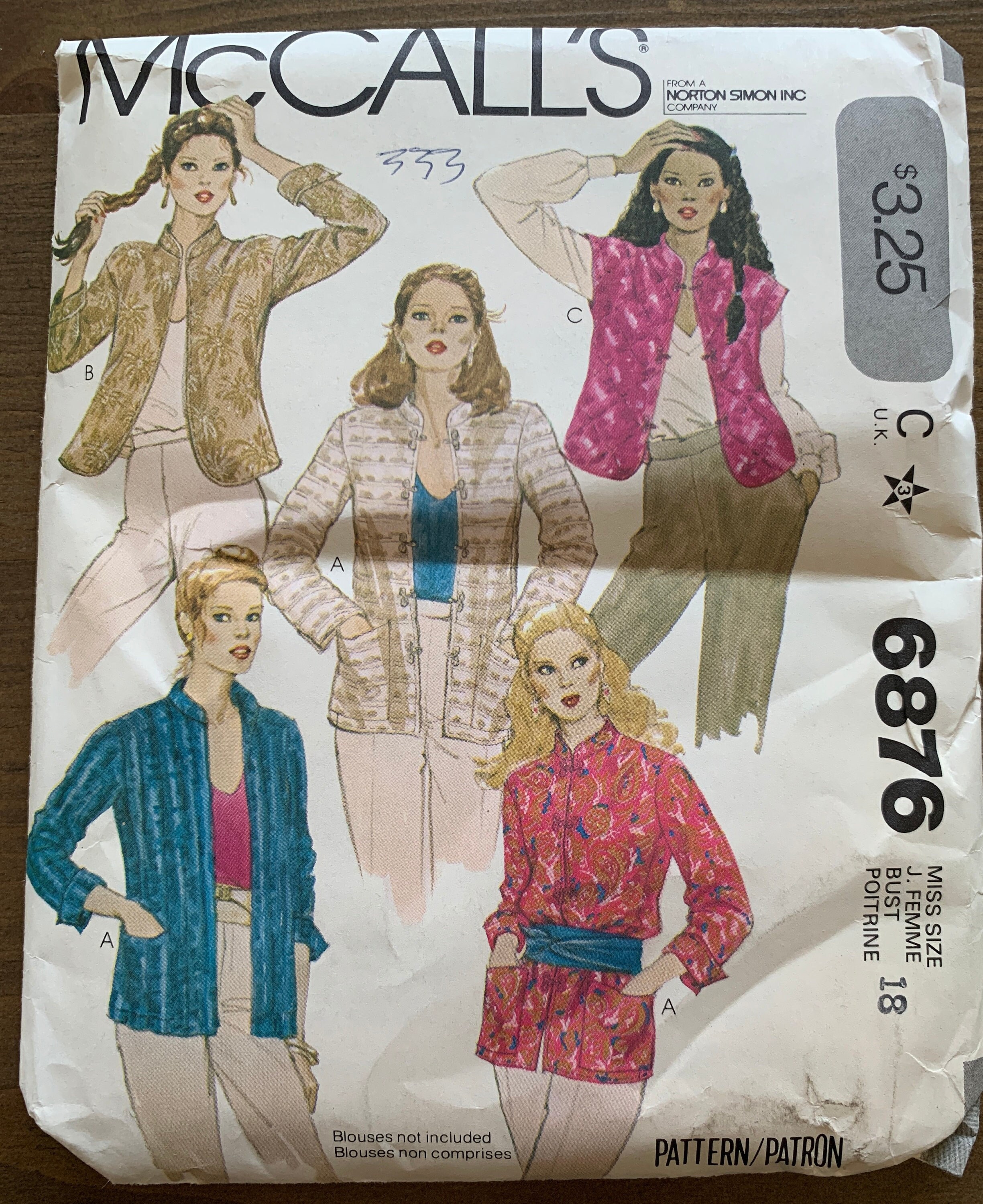 Vintage Mccall's 6876 Sewing Pattern Factory Fold/uncut - Etsy