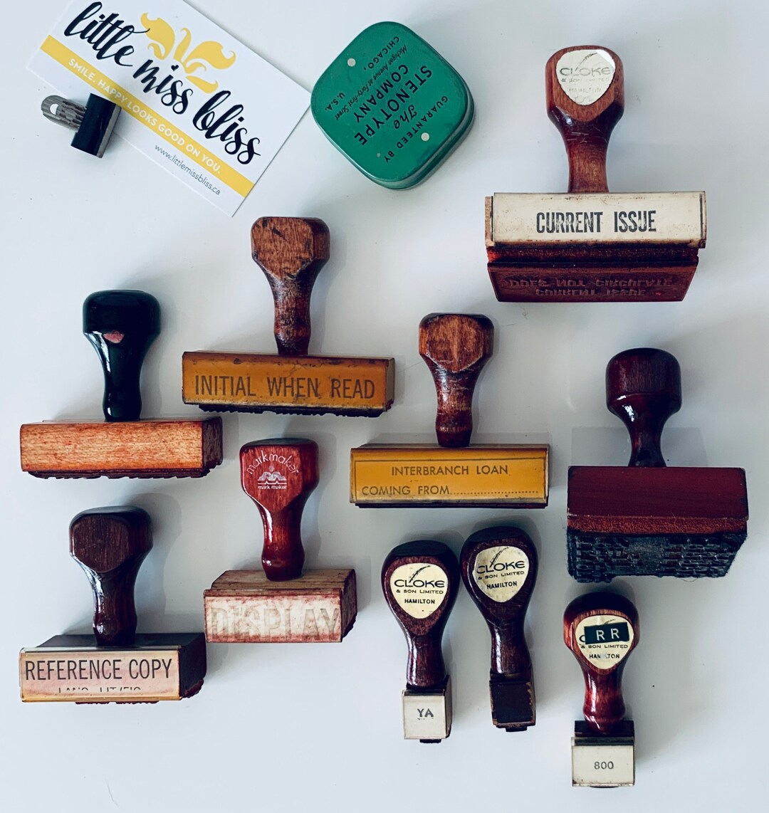 Vintage Rubber Stamps - Library Pt. 3 - Etsy