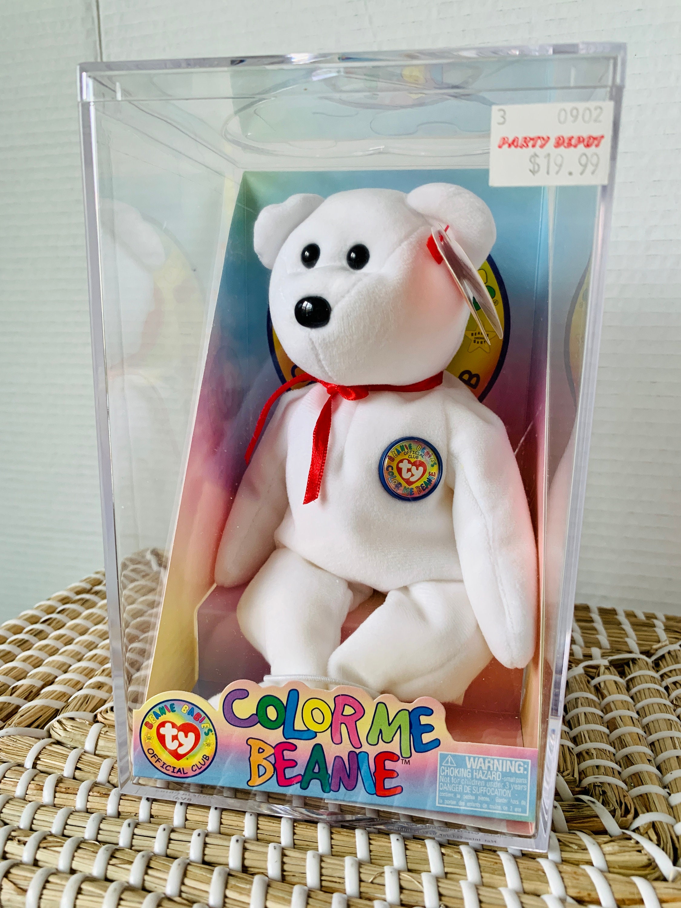 TY Color Me Teddy Red Ribbon - Etsy