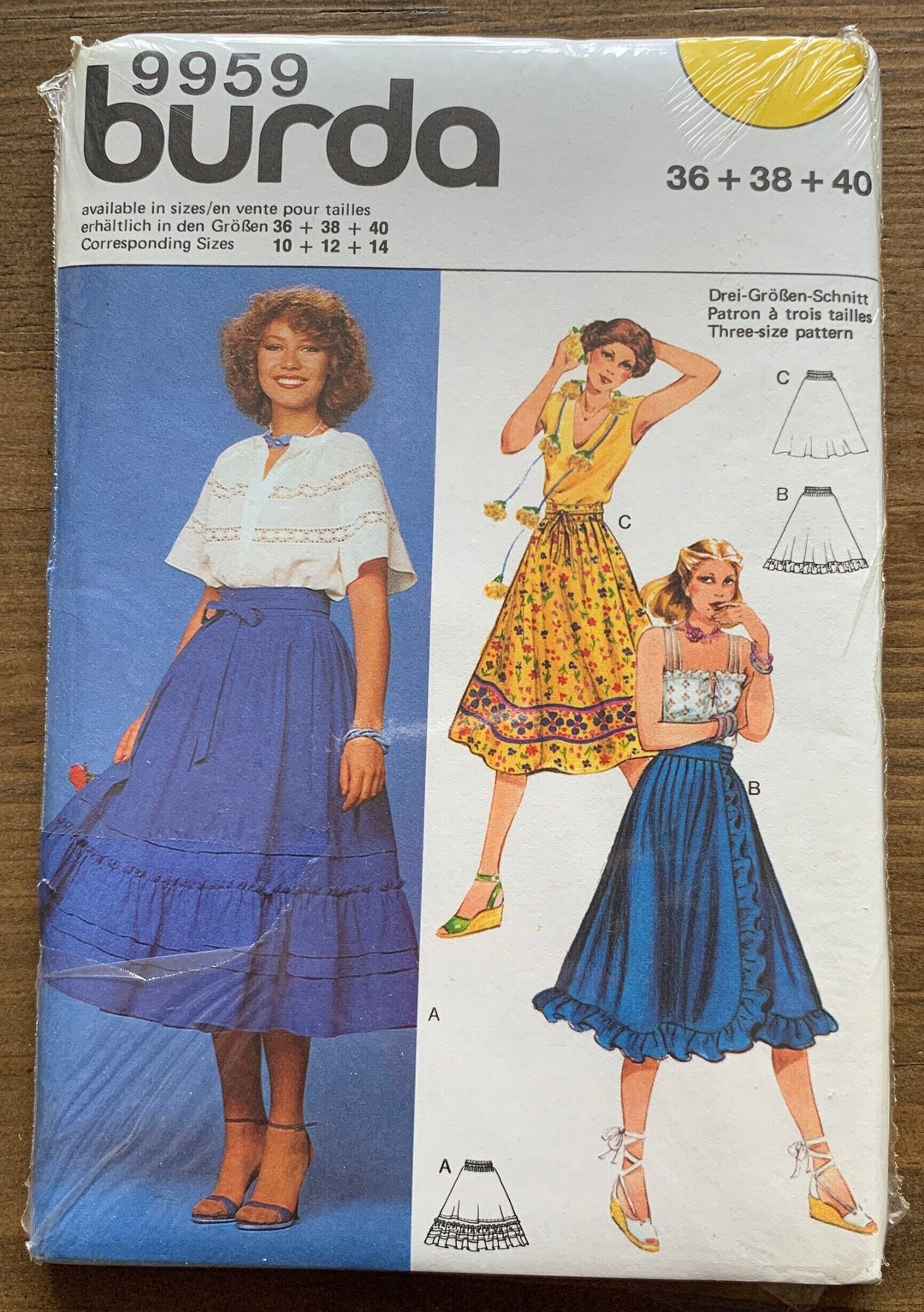 Vintage Burda 9959 Sewing Pattern - Factory Fold/uncut • UNUSED • - Etsy