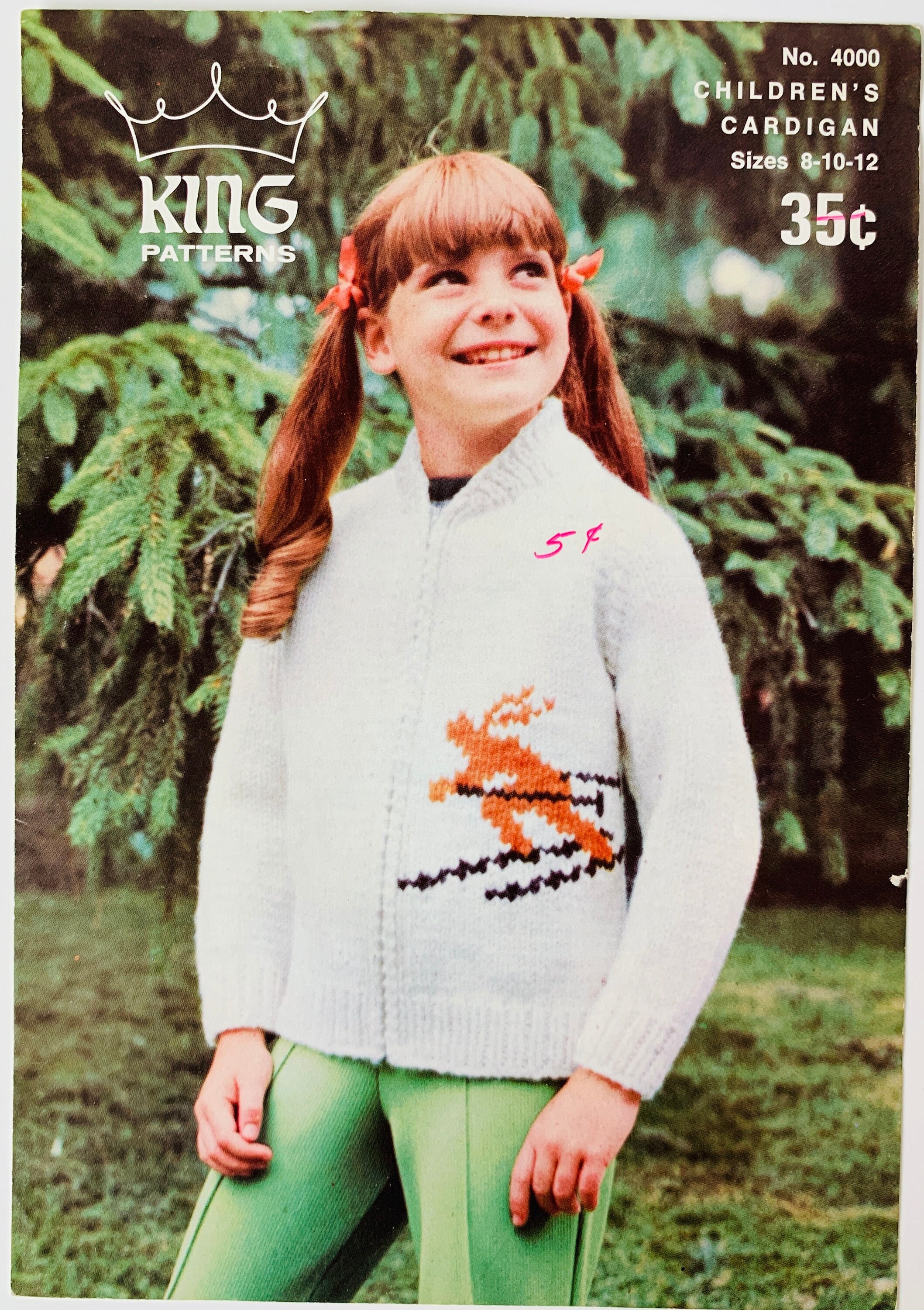 Vintage King - Knitting Pattern #4000 Children's Cardigan • CANADIAN - Etsy