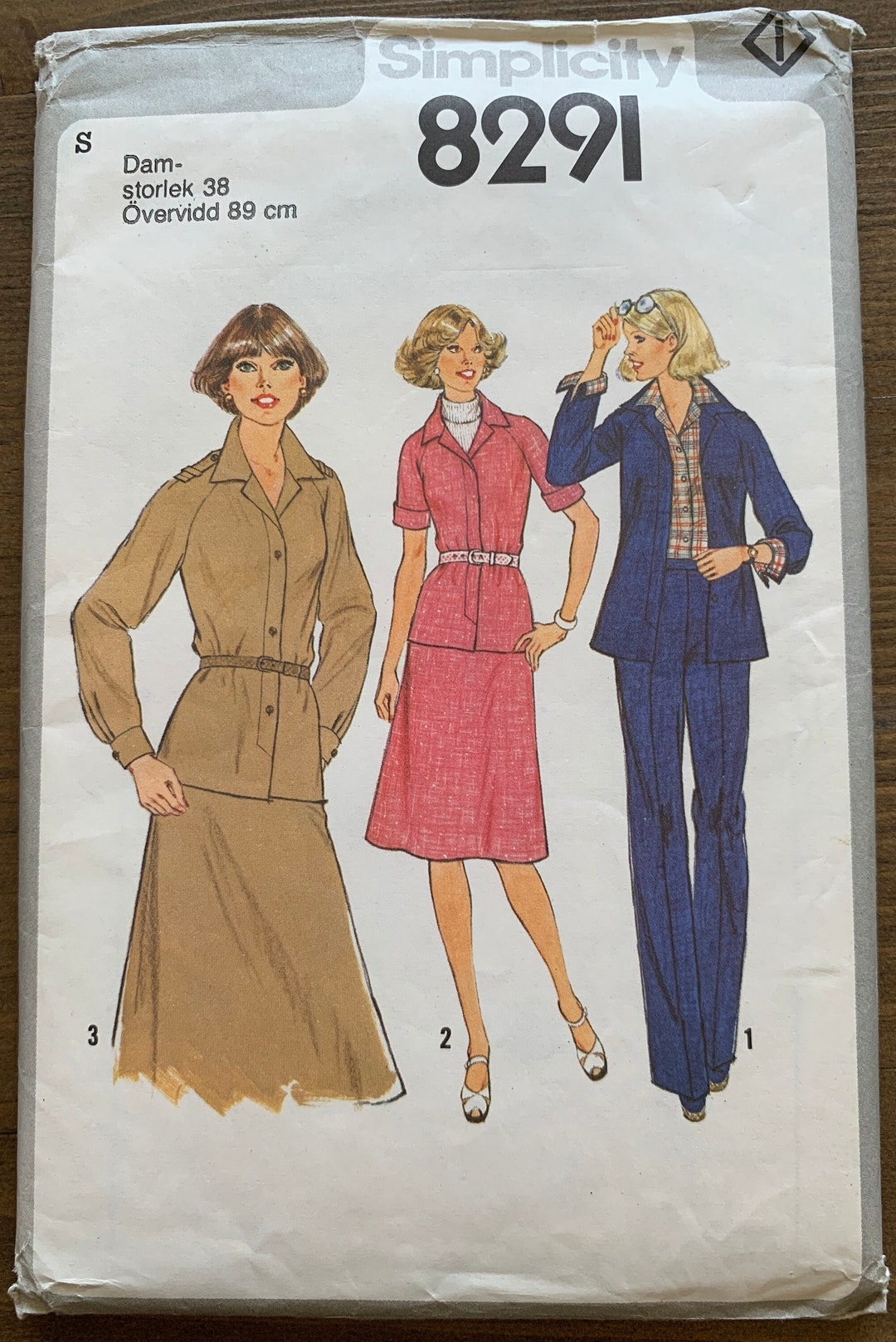 Vintage Simplicity 8291 Sewing Pattern - Factory Fold/uncut ** SWEDISH • UNUSED • - Etsy