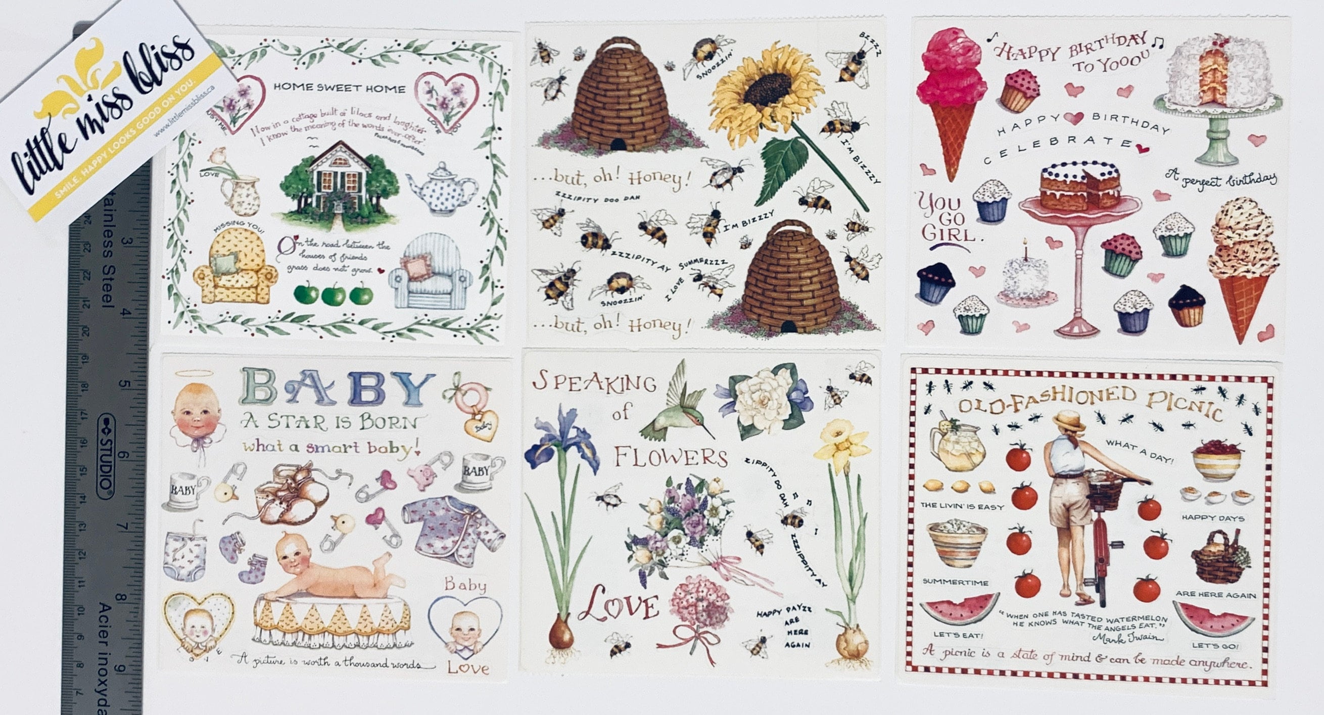 Vintage Susan Branch Sticker Sheets Assorted UNUSED - Etsy