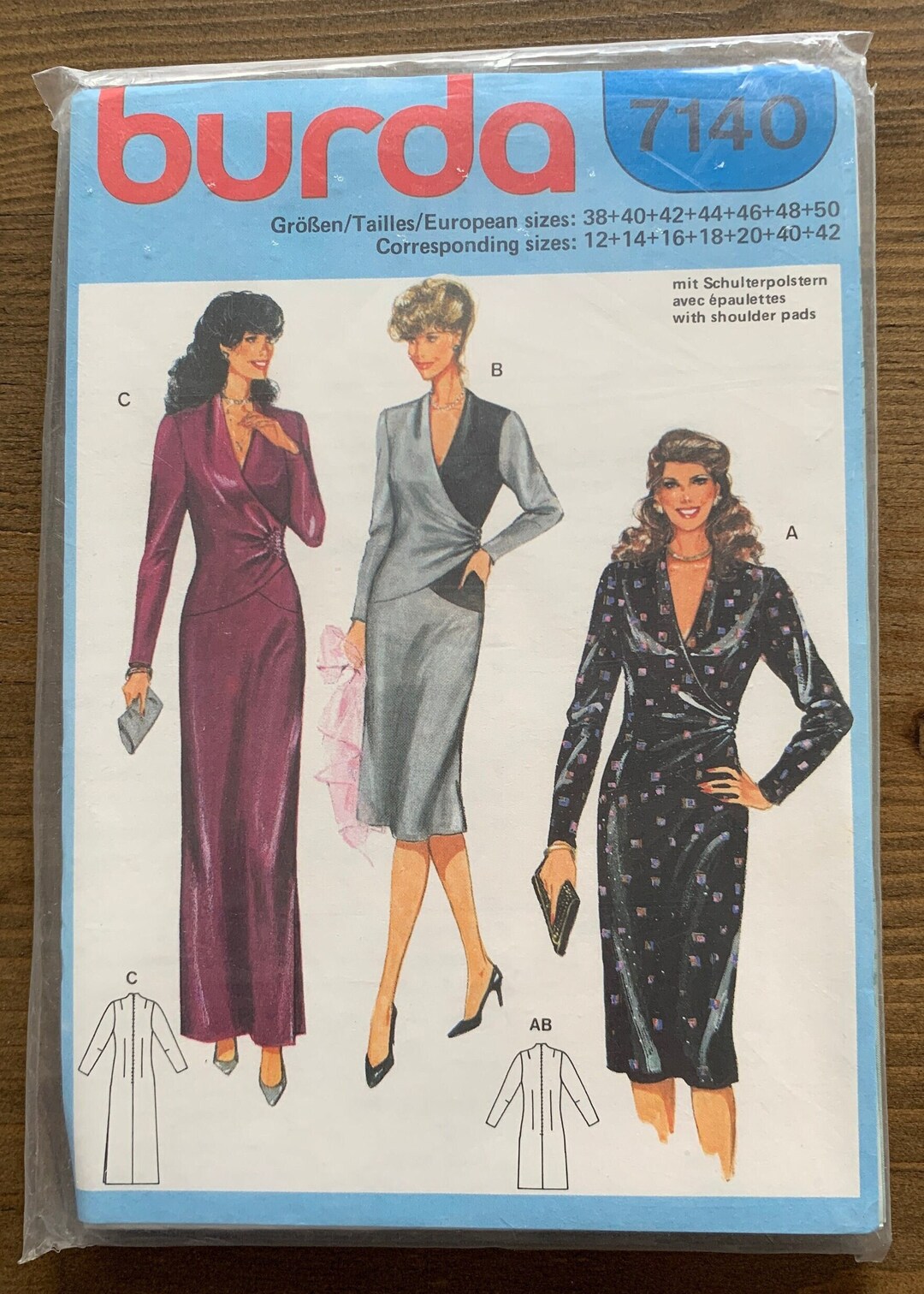 Vintage Burda 7140 Sewing Pattern - Factory Fold/uncut • UNUSED • - Etsy