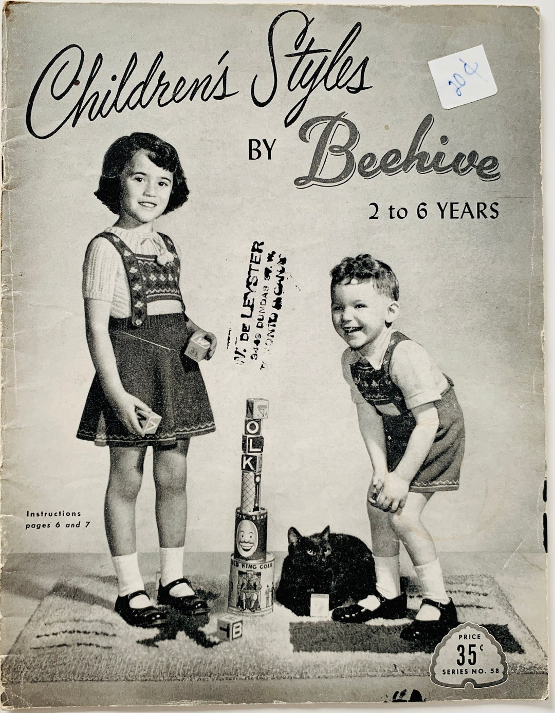 Vintage Beehive - Knitting Patterns Children's Styles - Series No. 58 ...