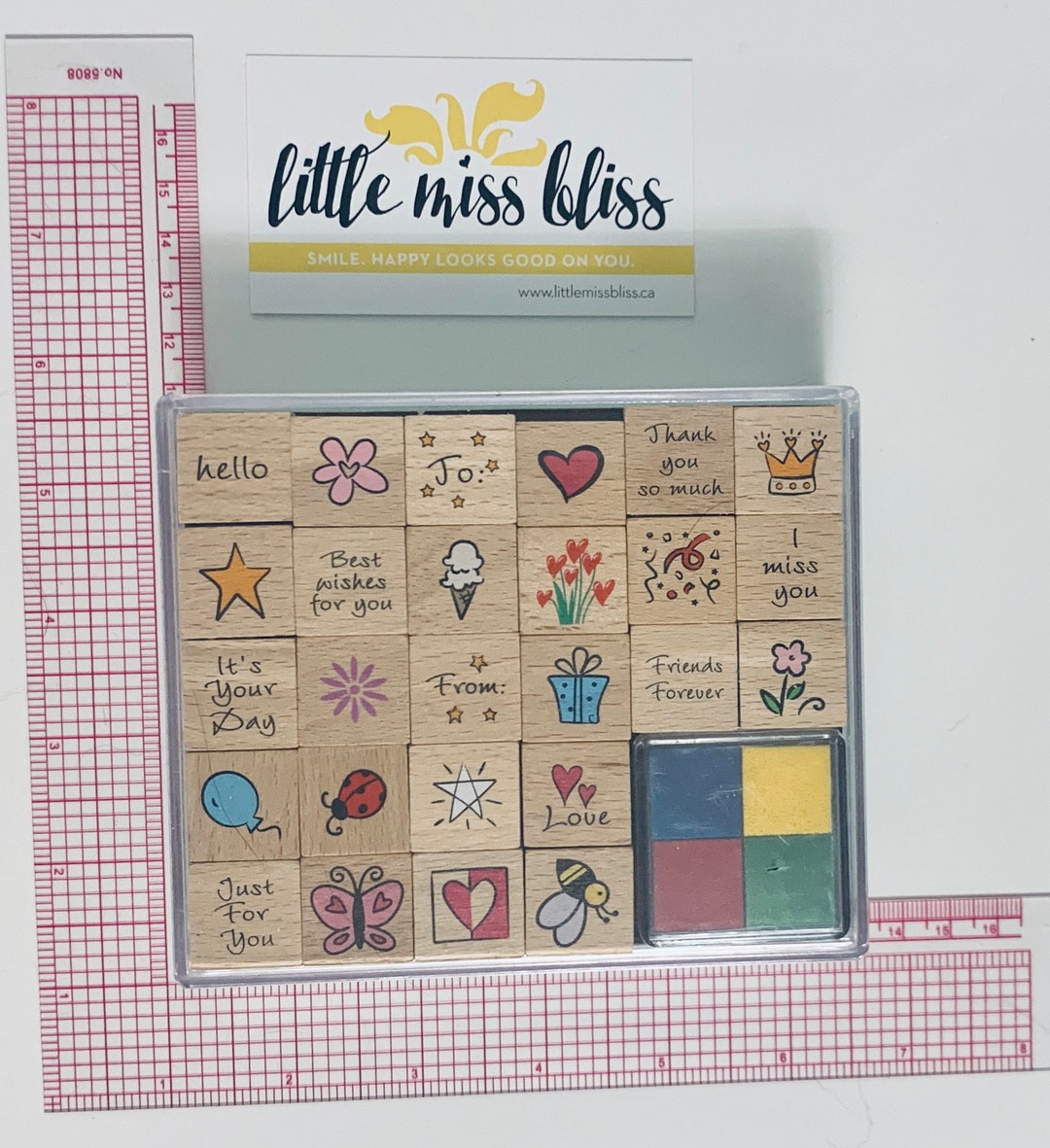 Vintage Rubber Stamp Set - Letter Writing, Hello - Etsy