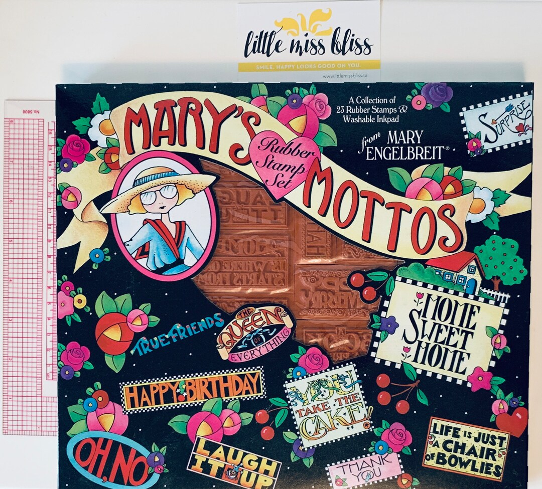 Vintage Rubber Stamps - Mary Engelbreit 6 - Mottos • UNUSED • - Etsy
