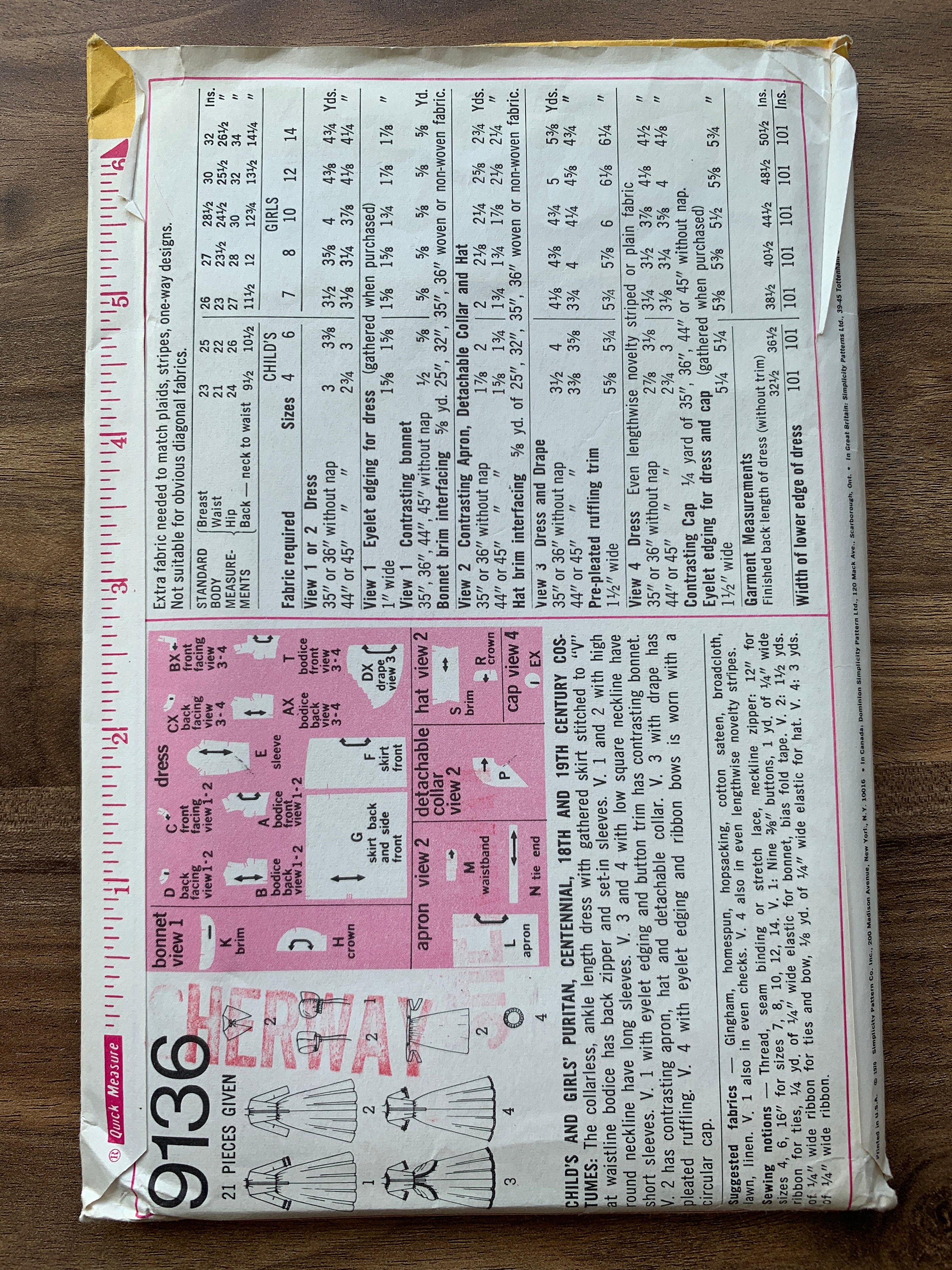 Vintage Simplicity 9136 Sewing Pattern - Etsy