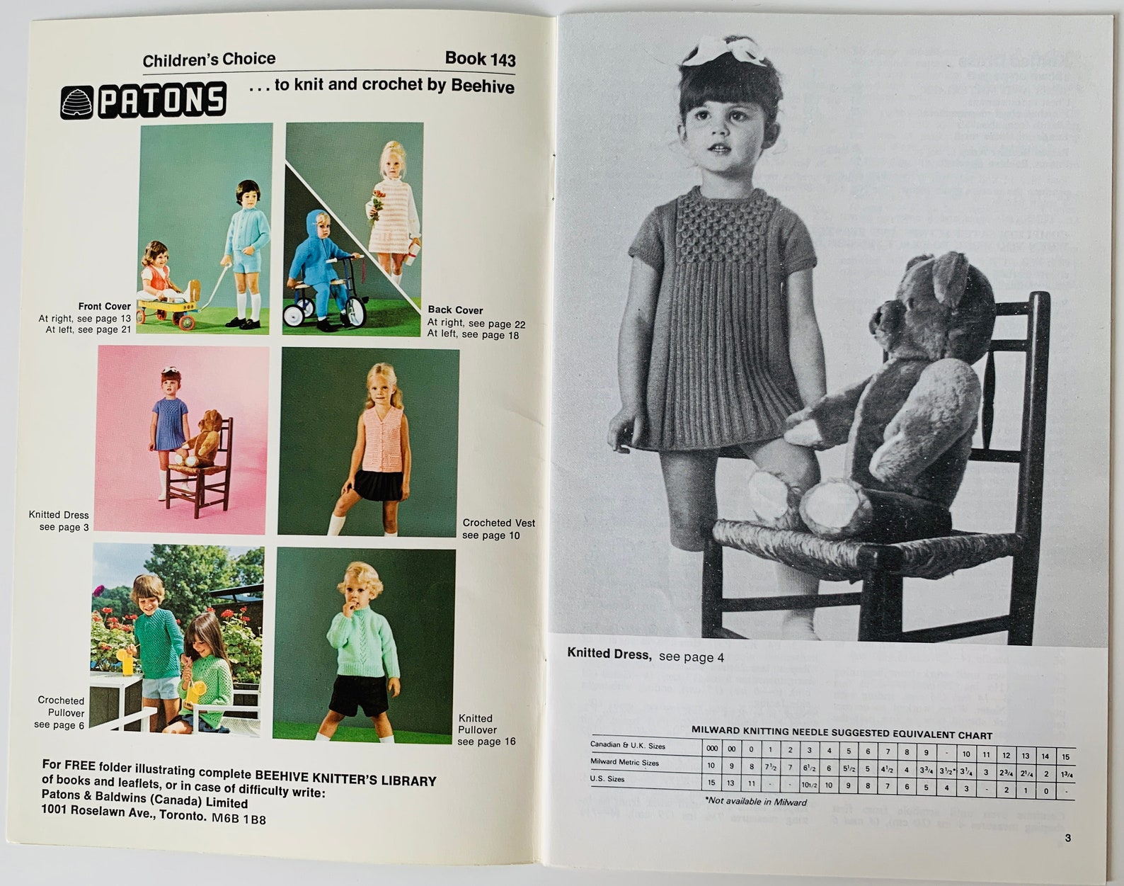 Vintage Beehive - Knitting Patterns Children's Choice for 2 to 6 Years ...