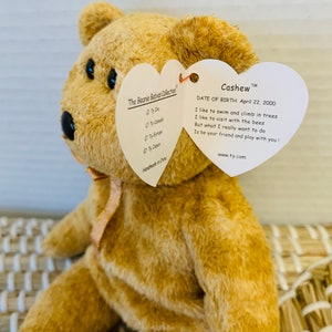 TY Beanie Buddy and Baby Cashew - Etsy