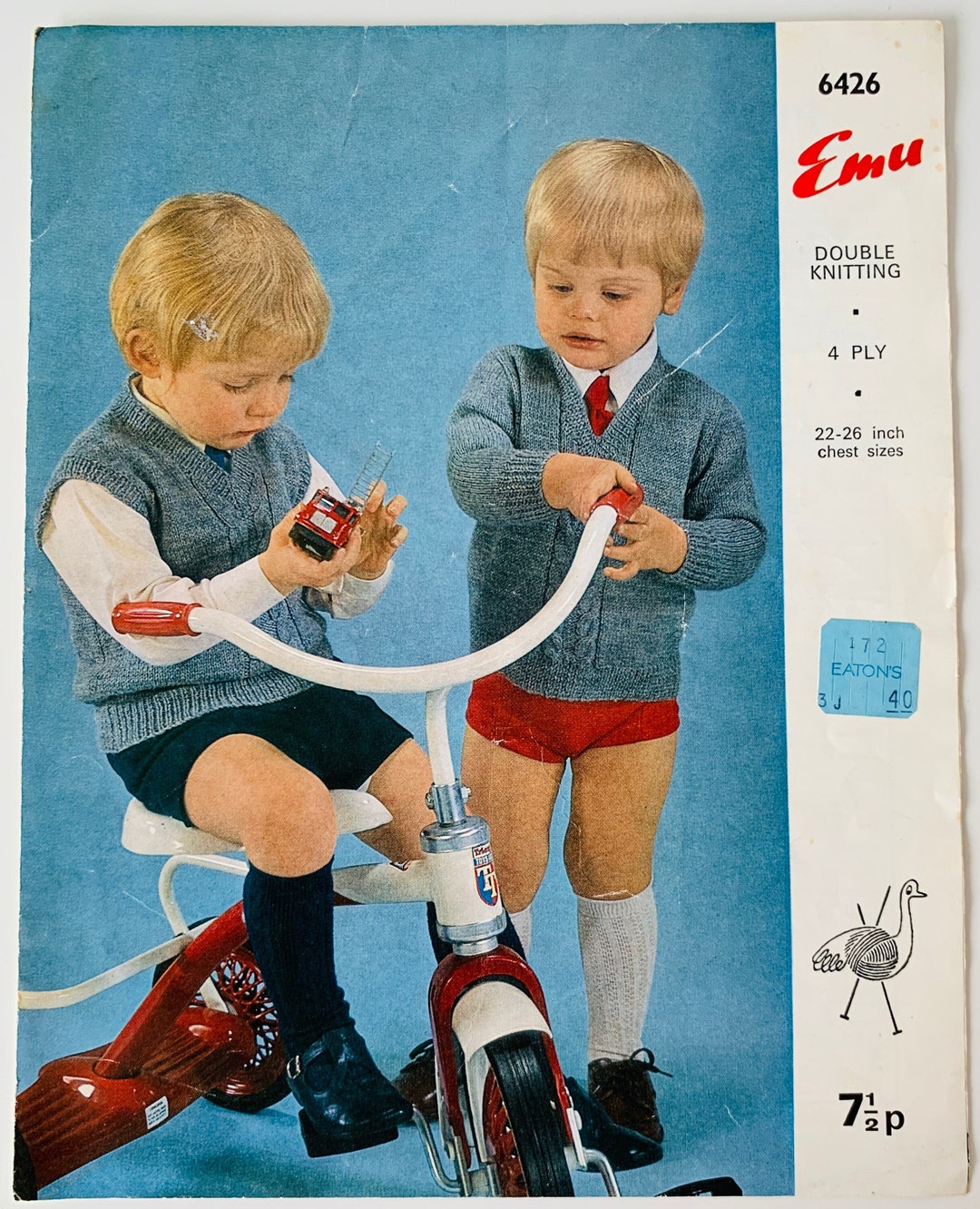 Vintage Emu - Knitting Pattern 6426 Double Knitting - Etsy