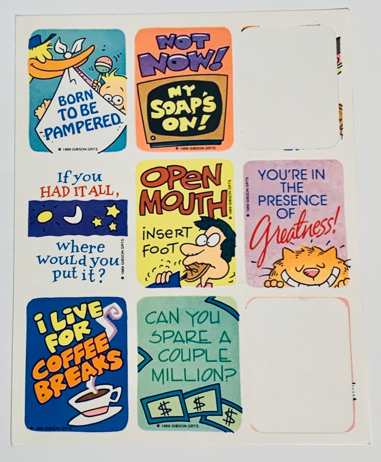 Vintage Sticker Sheets Animals, Adult Funny Pt. 1 - Etsy