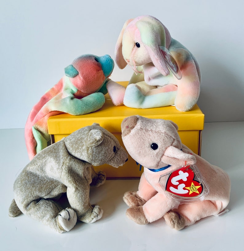 TY Beanie Babies Sammy, Hippie, Almond, Knuckles - Etsy