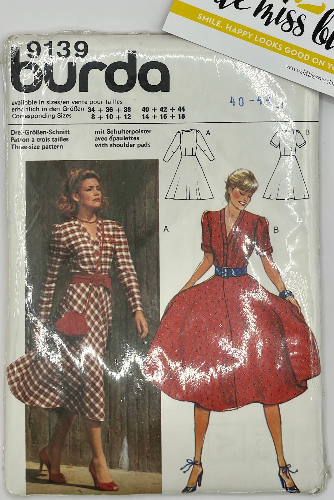 Vintage Burda 9139 Sewing Pattern - Factory Fold/uncut • UNUSED • - Etsy