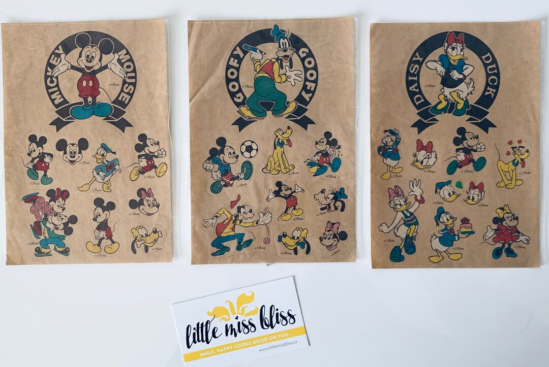 Vintage Sticker Sheets the Walt Disney Company© - Etsy