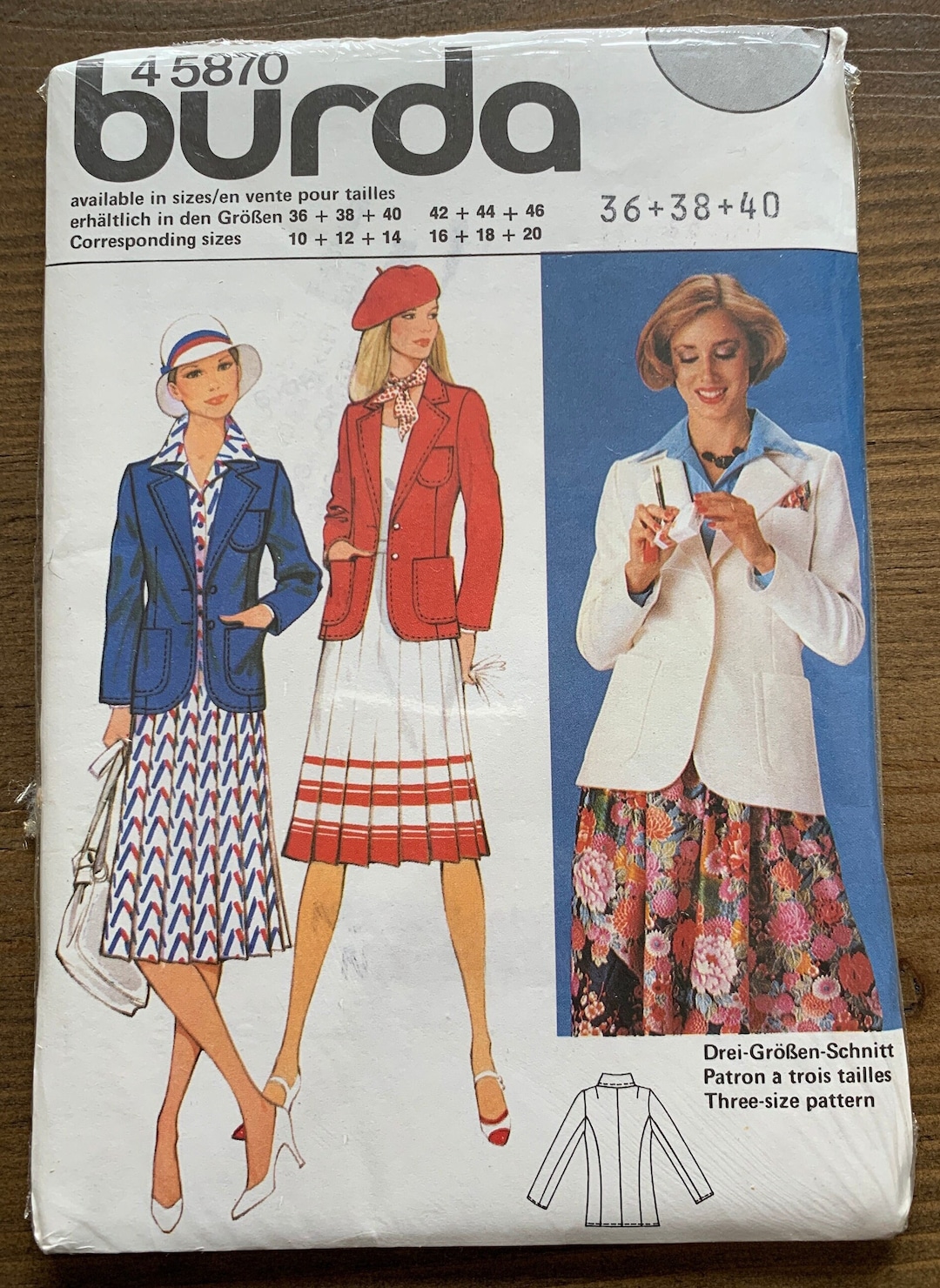 Vintage Burda 4 5870 Sewing Pattern - Factory Fold/uncut • UNUSED • - Etsy