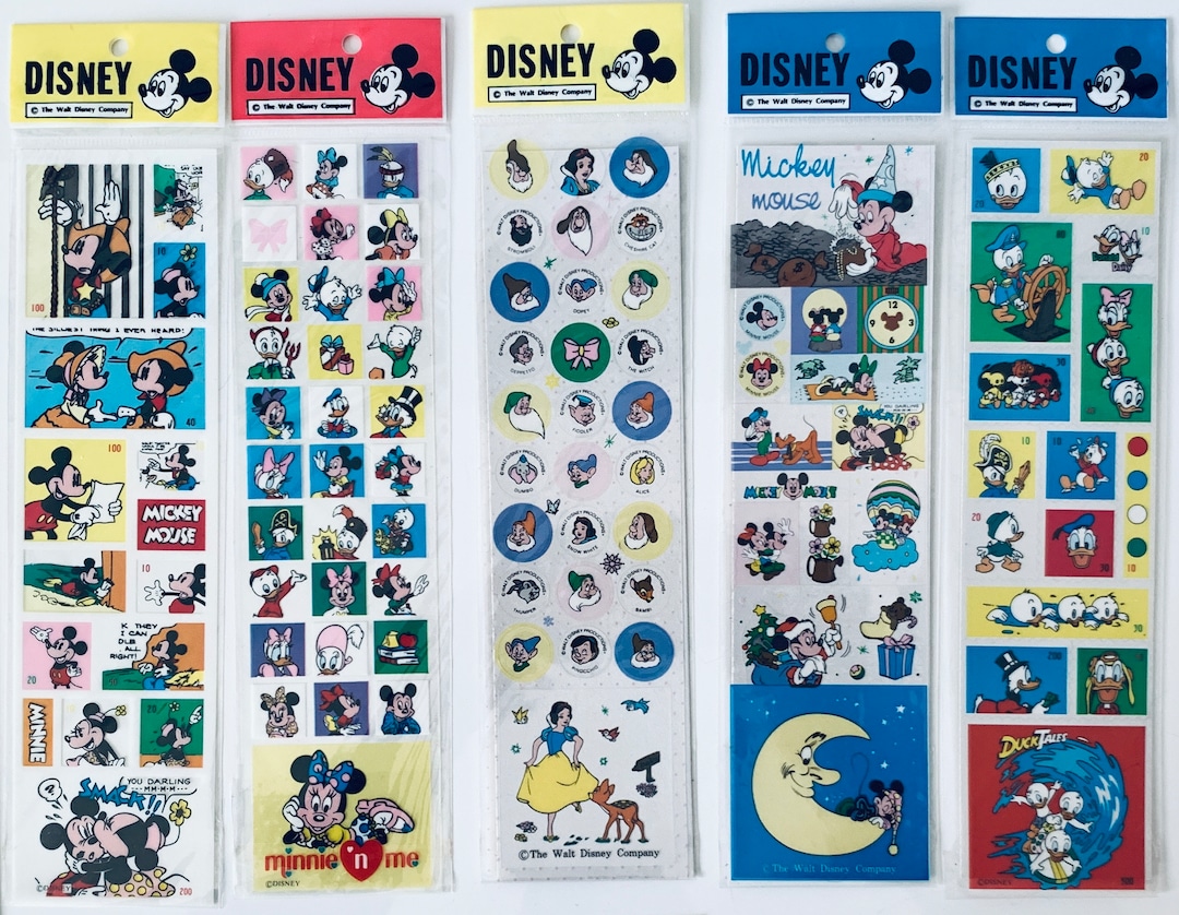 Vintage Sticker Sheets - the Walt Disney Company© • UNUSED • - Etsy