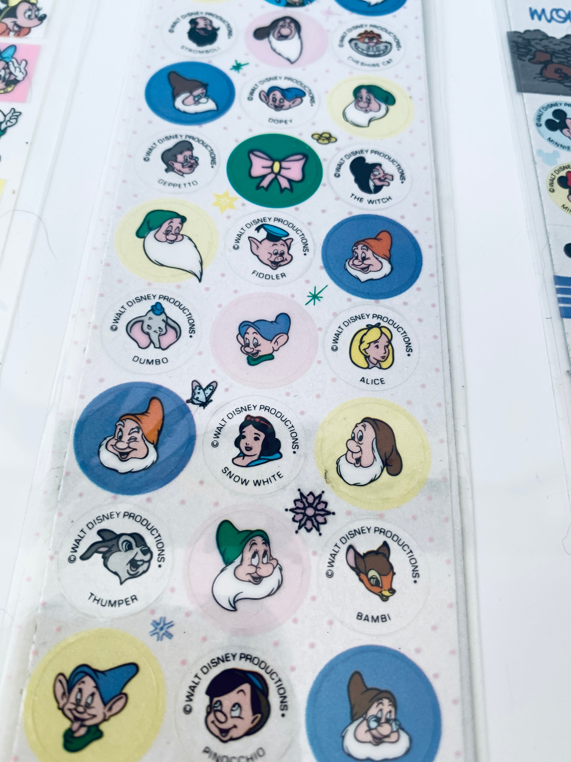 Vintage Sticker Sheets the Walt Disney Company© - Etsy