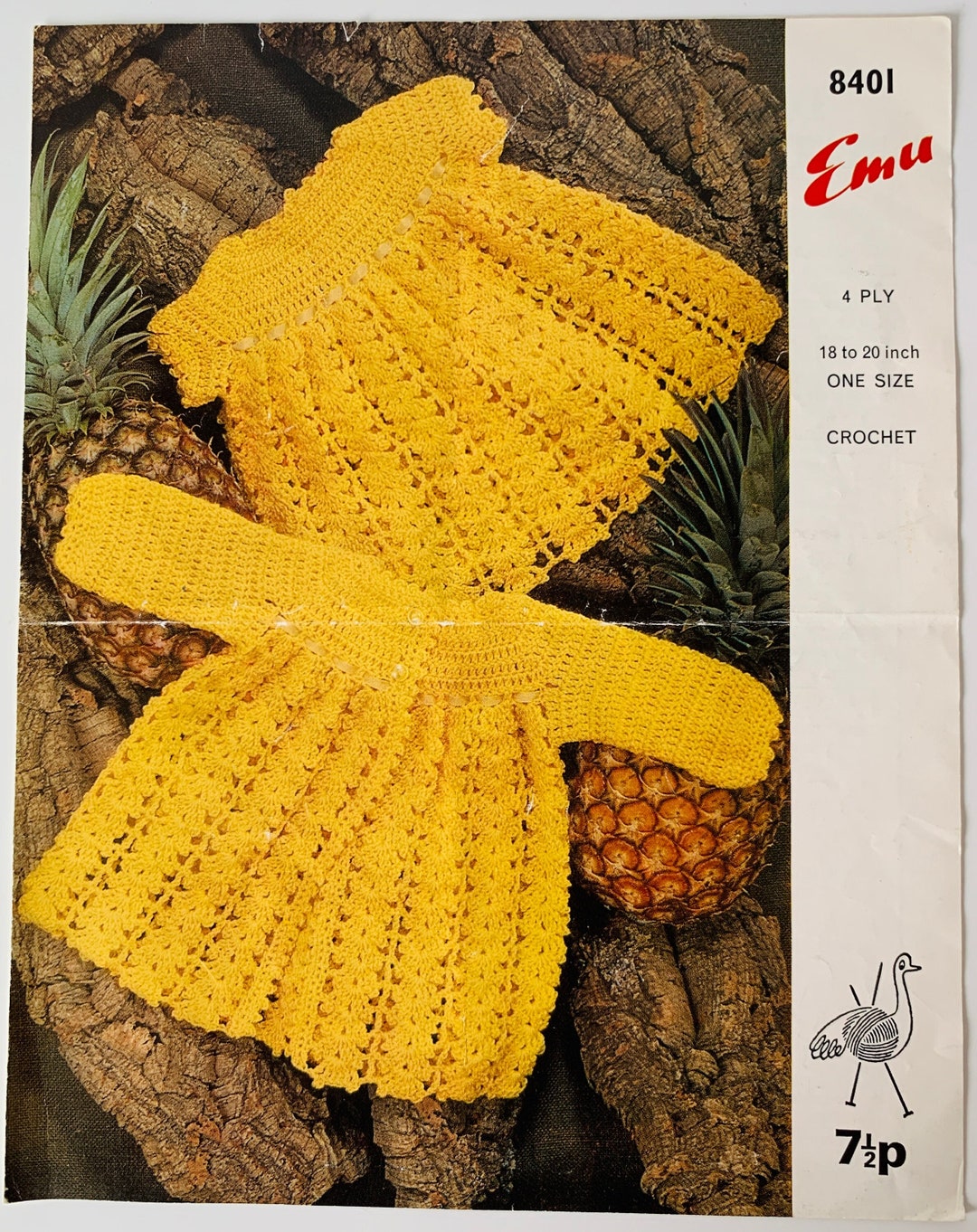 Vintage Emu - Crochet Pattern 8401 - Etsy