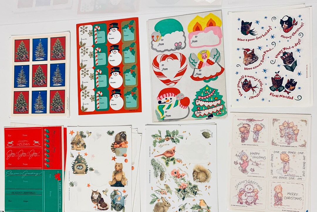Vintage Sticker Sheets Christmas - Etsy