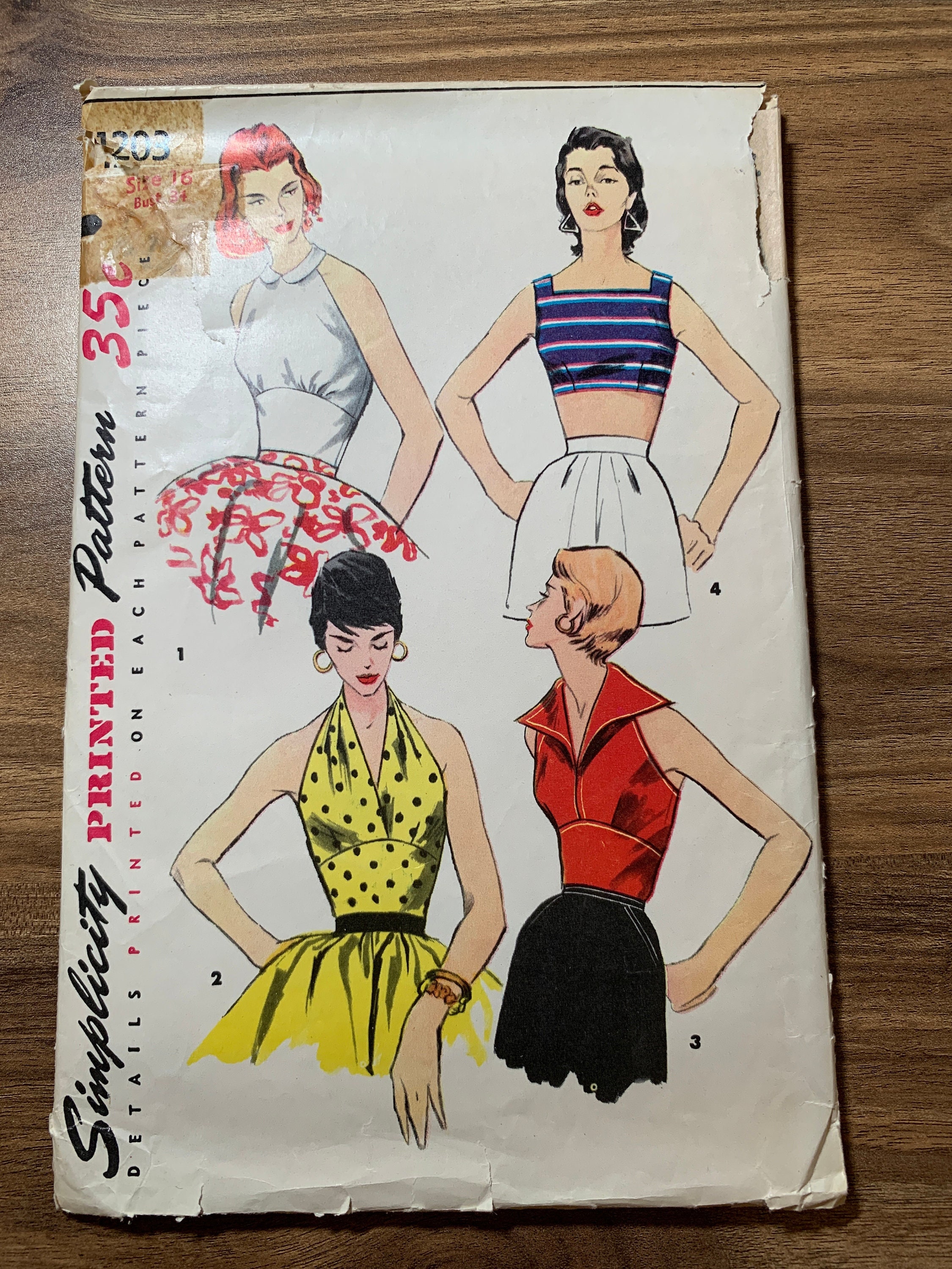 Vintage Simplicity 1203 Sewing Pattern - Etsy
