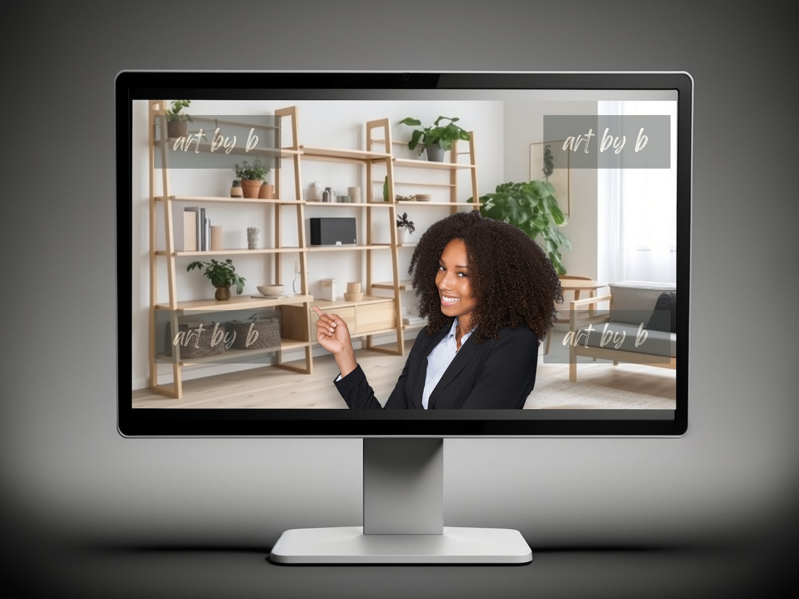 Modern Office Shelves Zoom Background - Video Meeting Background ...