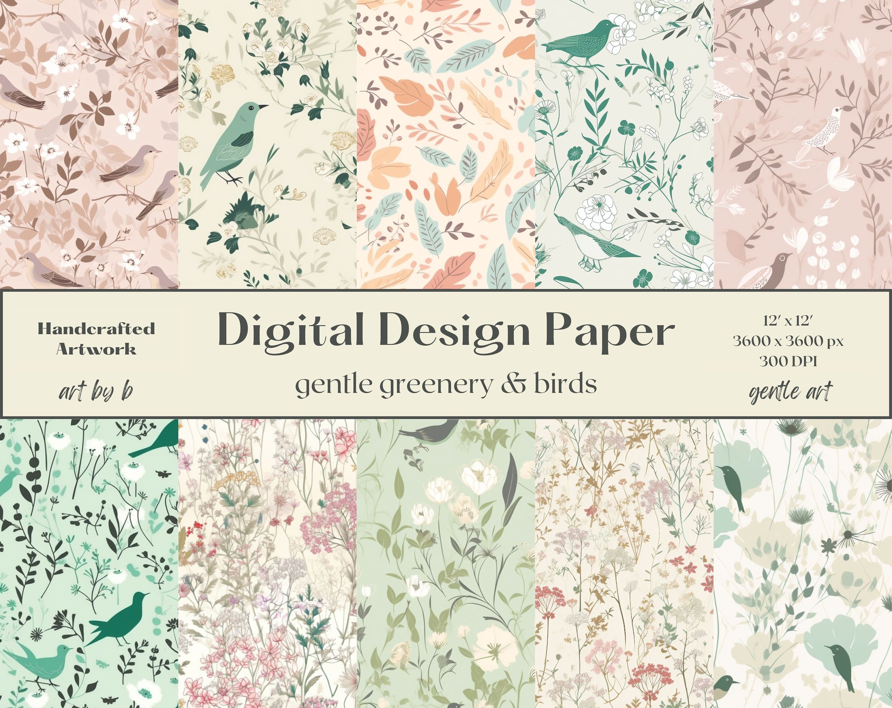 Grand Spring Flower Collection Bundle - Digital Watercolor Art ...
