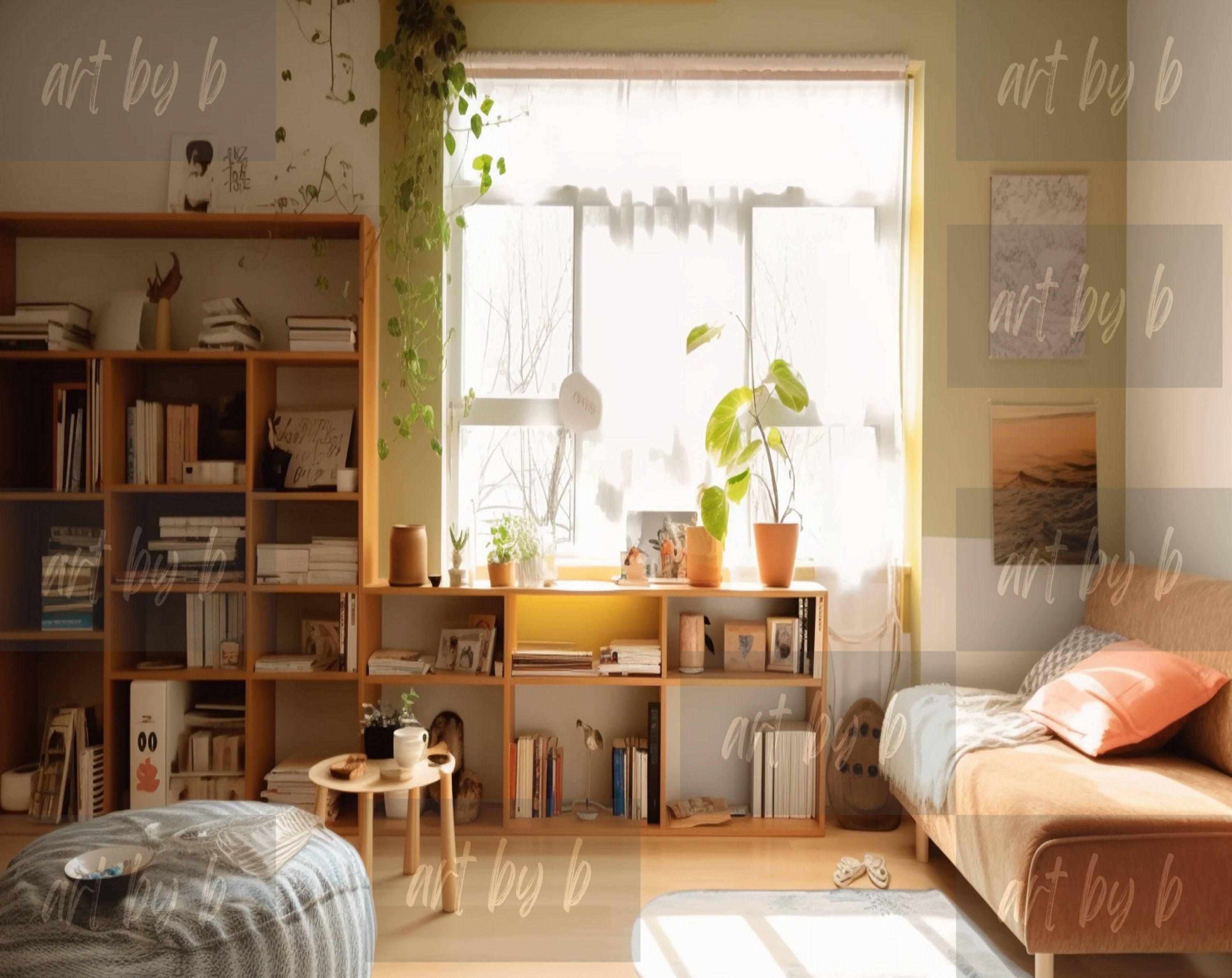 Cozy Office Shelves Zoom Background - Video Meeting Background ...