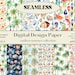 Endless Summer Seamless Pattern - Digital Paper, Watercolor Scrapbook ...