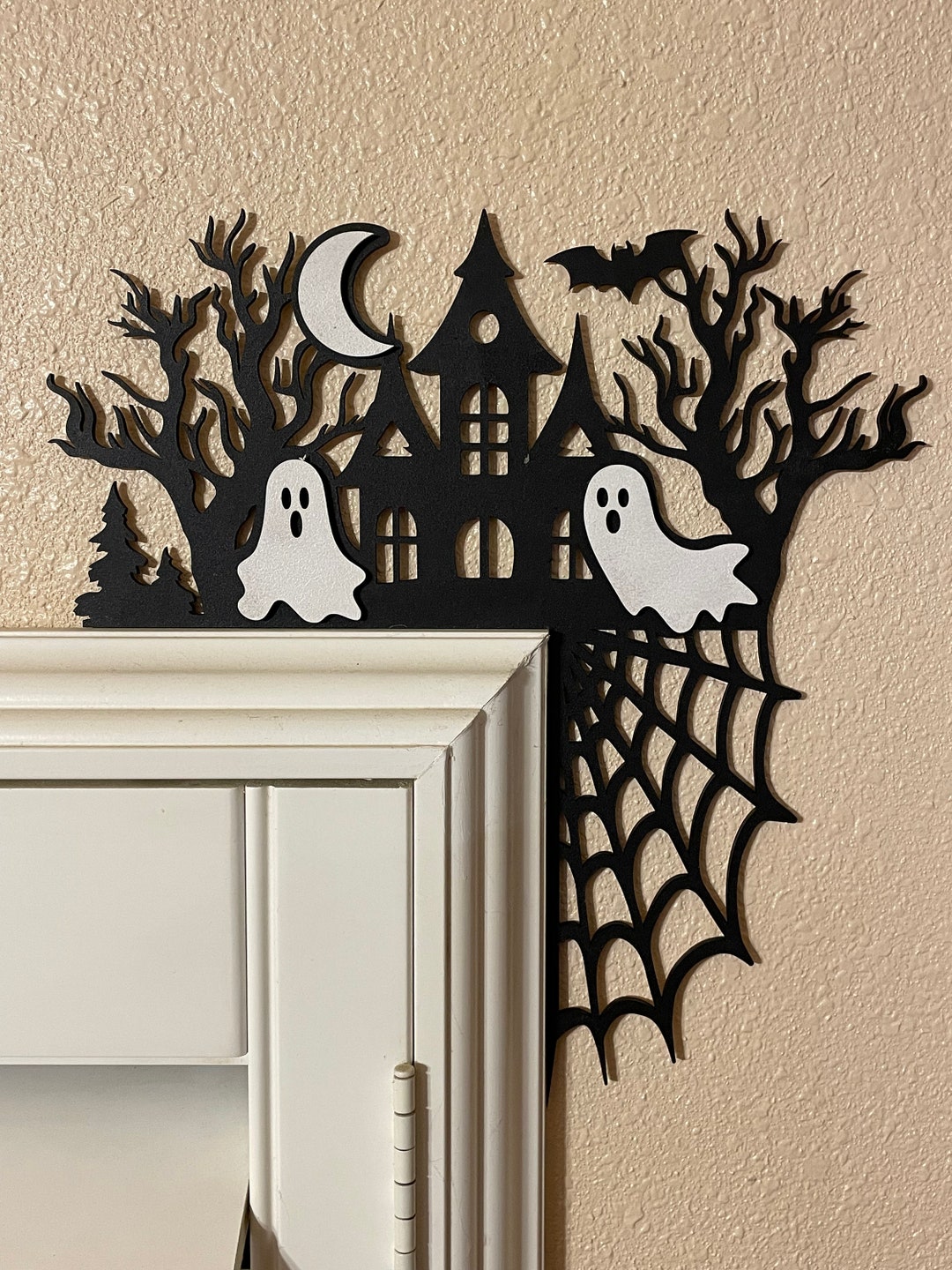 Halloween Decor - Haunted House - Door Frame / Window Frame Ornament - Etsy