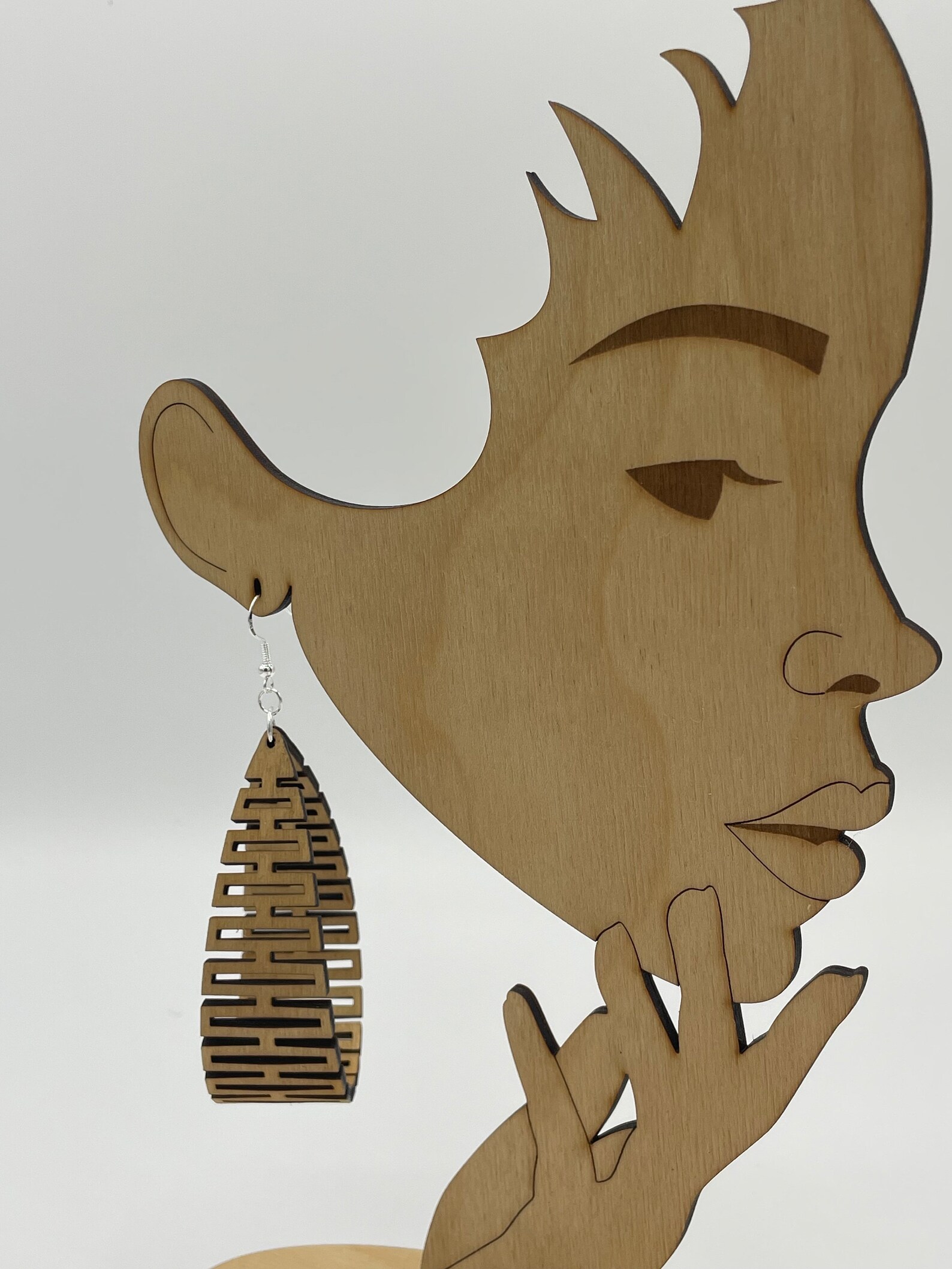 Laser Cut Wooden Baltic Birch Plywood Earrings - Etsy