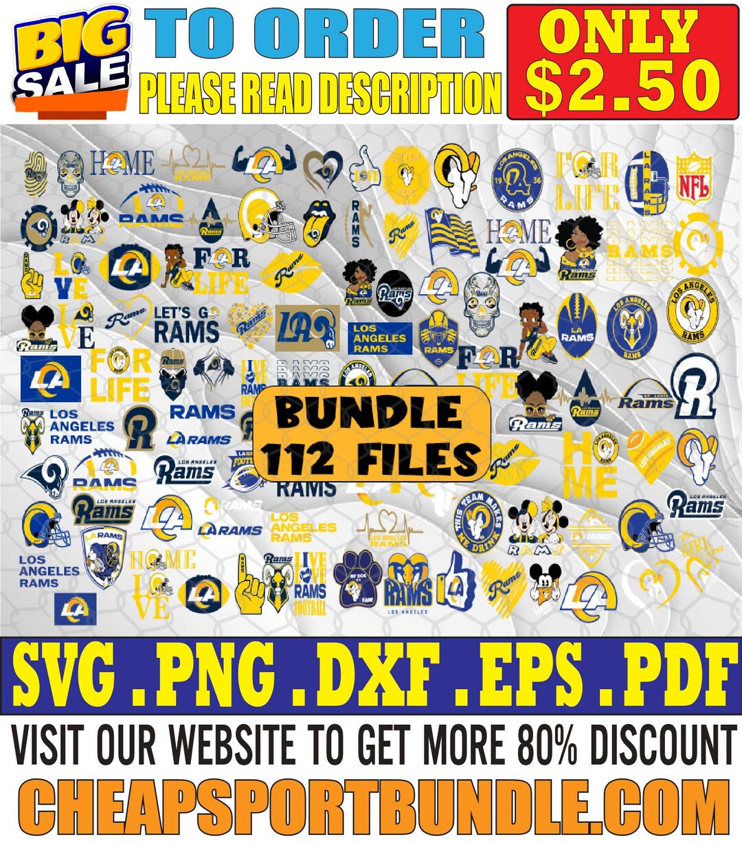 Los-angeles-rams-svg Clipart Bundle Cutting File N F L - Etsy