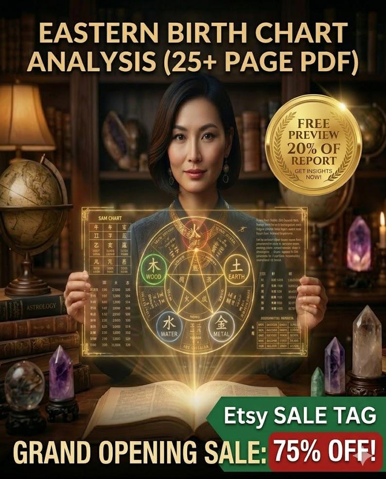 Personalized Four Pillars Destiny Report, Eastern Astrology Life Path ...
