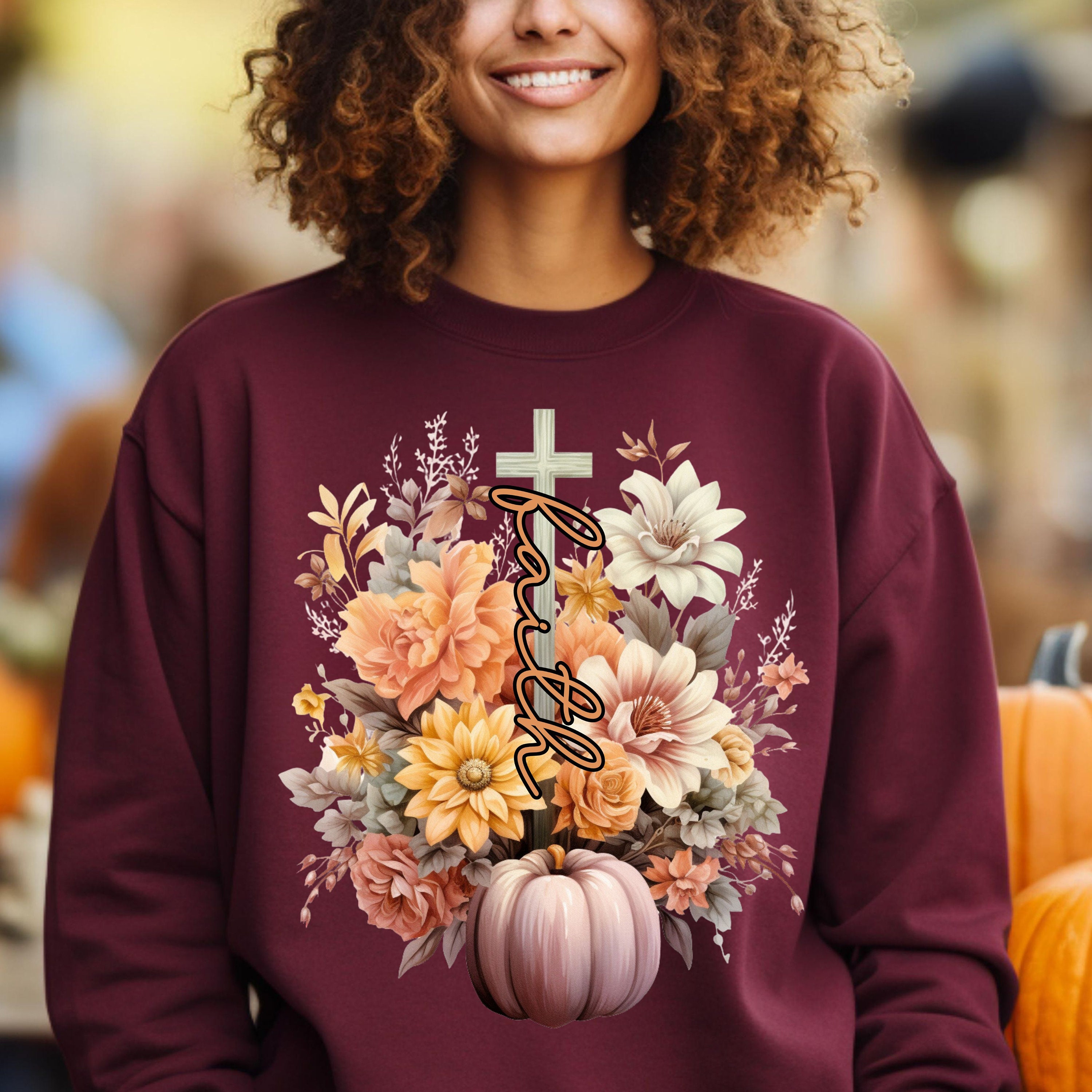 Faith Boho Fall PNG Clipart, Autumn Christian Sublimation, Pastel ...