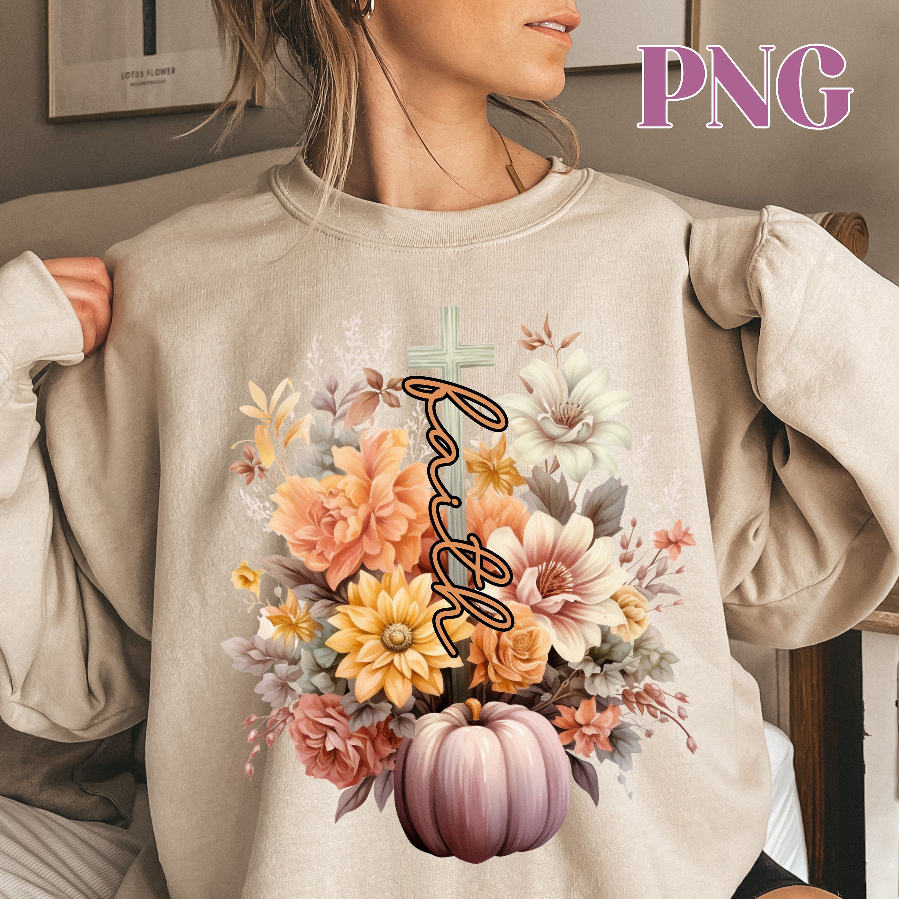 Faith Boho Fall PNG Clipart Autumn Christian Sublimation - Etsy