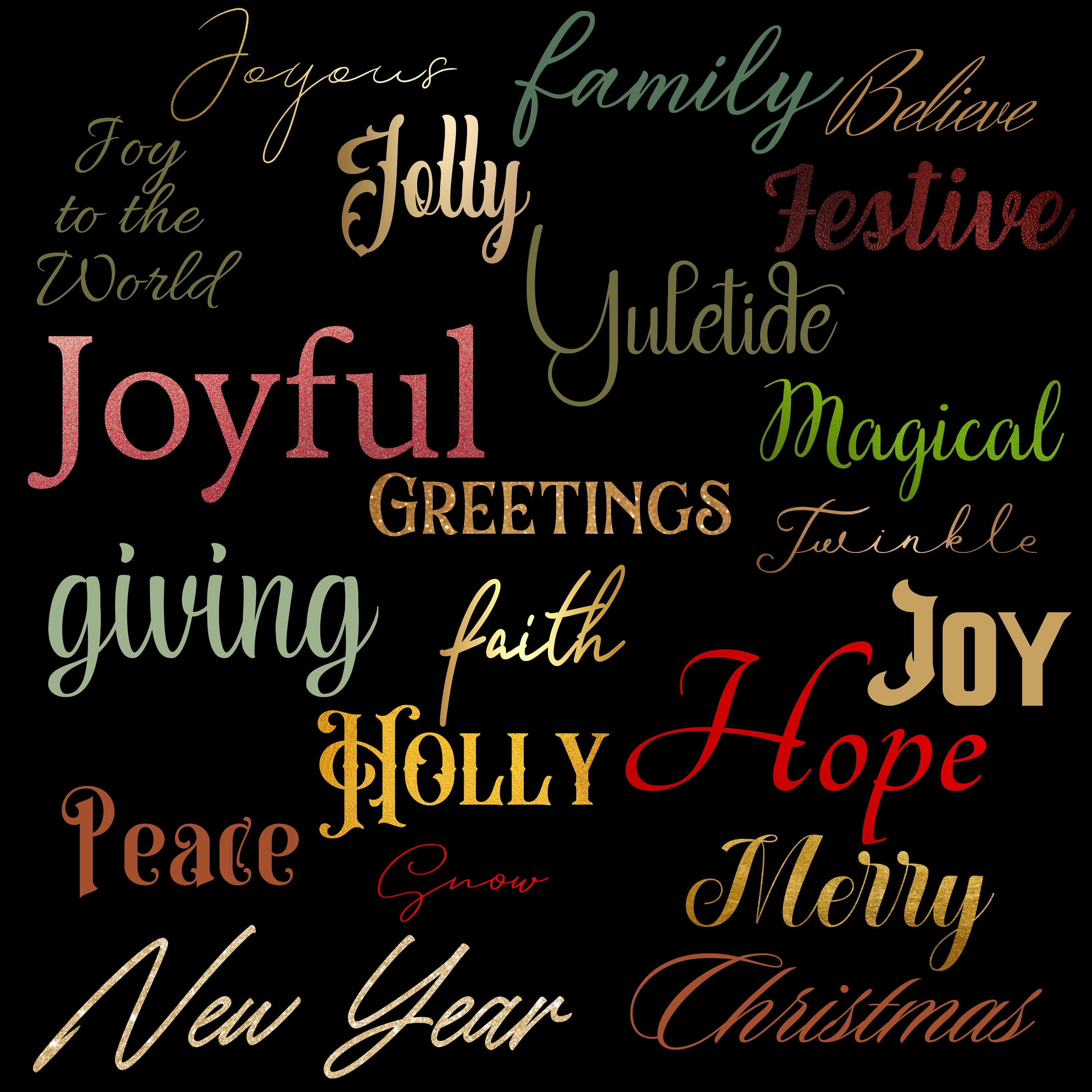 Old Fashioned Festive Clipart PNG Bundle Victorian Christmas - Etsy