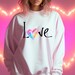 Valentines Day PNG Sublimation, Love Heart Printable, Colorful Rainbow ...