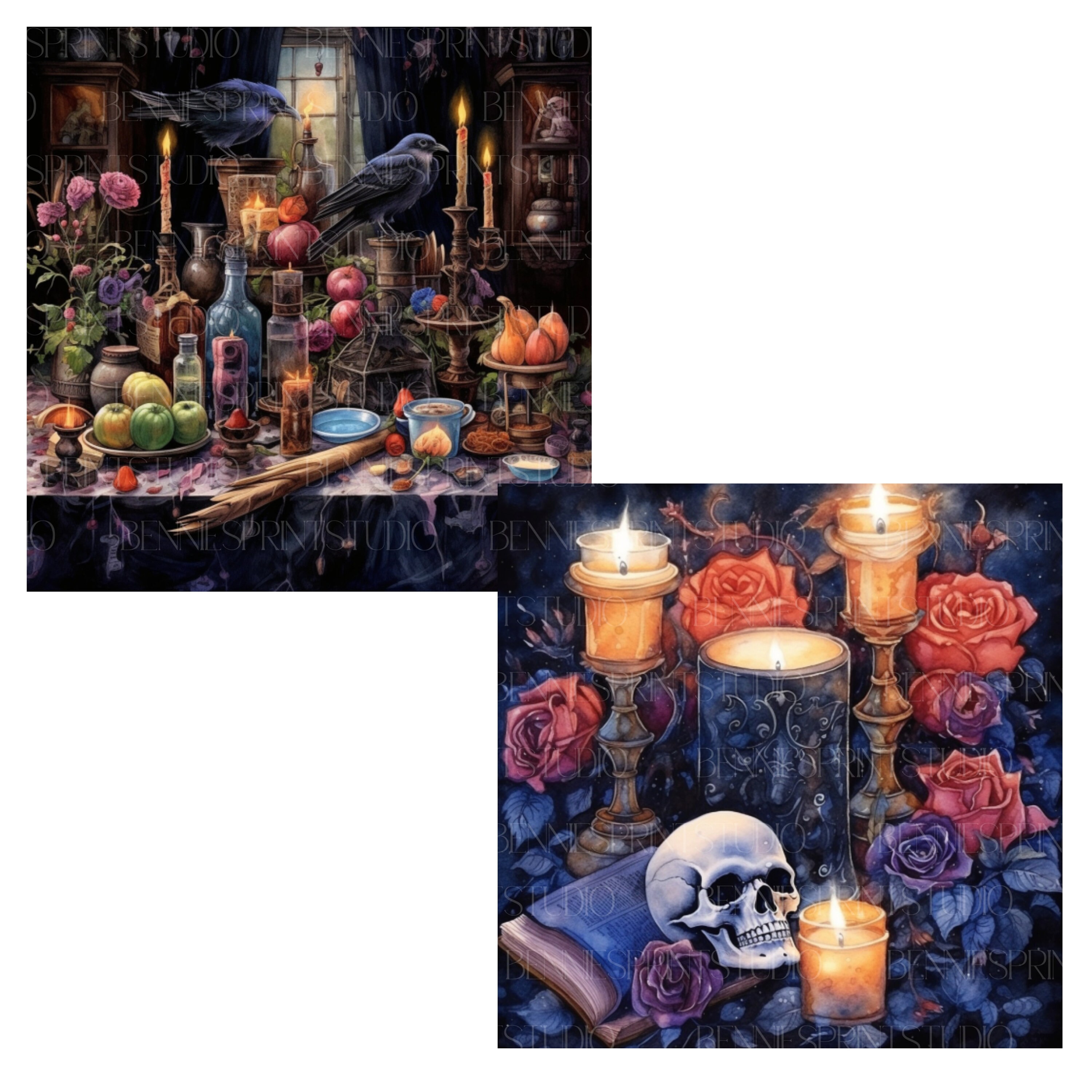14 Witches Table Digital Papers Patterns Journal Scrap Book - Etsy