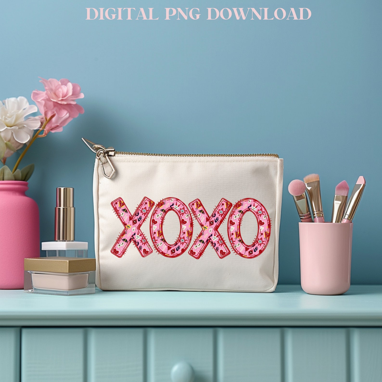Xoxo PNG, Faux Embroidery XOXO PNG, Valentine Sublimation, Rockin ...