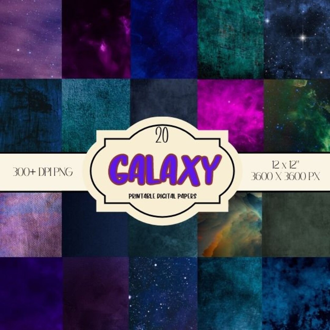 20galaxy Cosmic Digital Paper Set /junk Journal Scrap Book/space ...